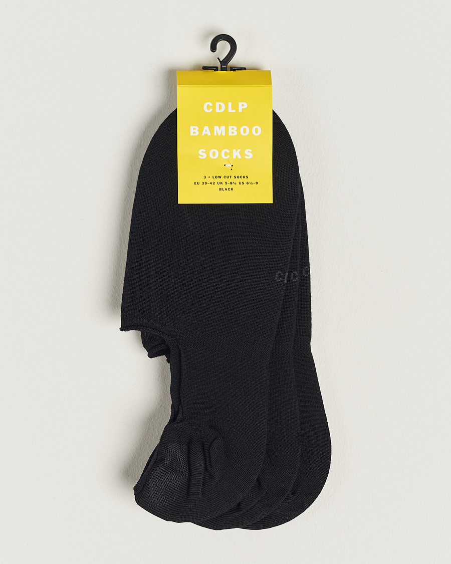 CDLP 3-Pack No Show Socks Black at CareOfCarl.com