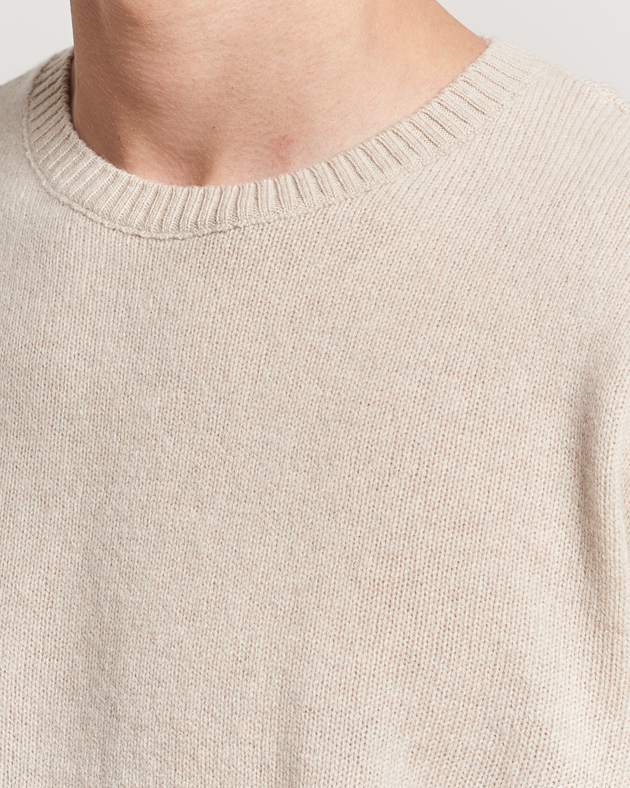 Colorful Standard Classic Merino Wool Crew Neck Ivory White at CareOfCarl.c