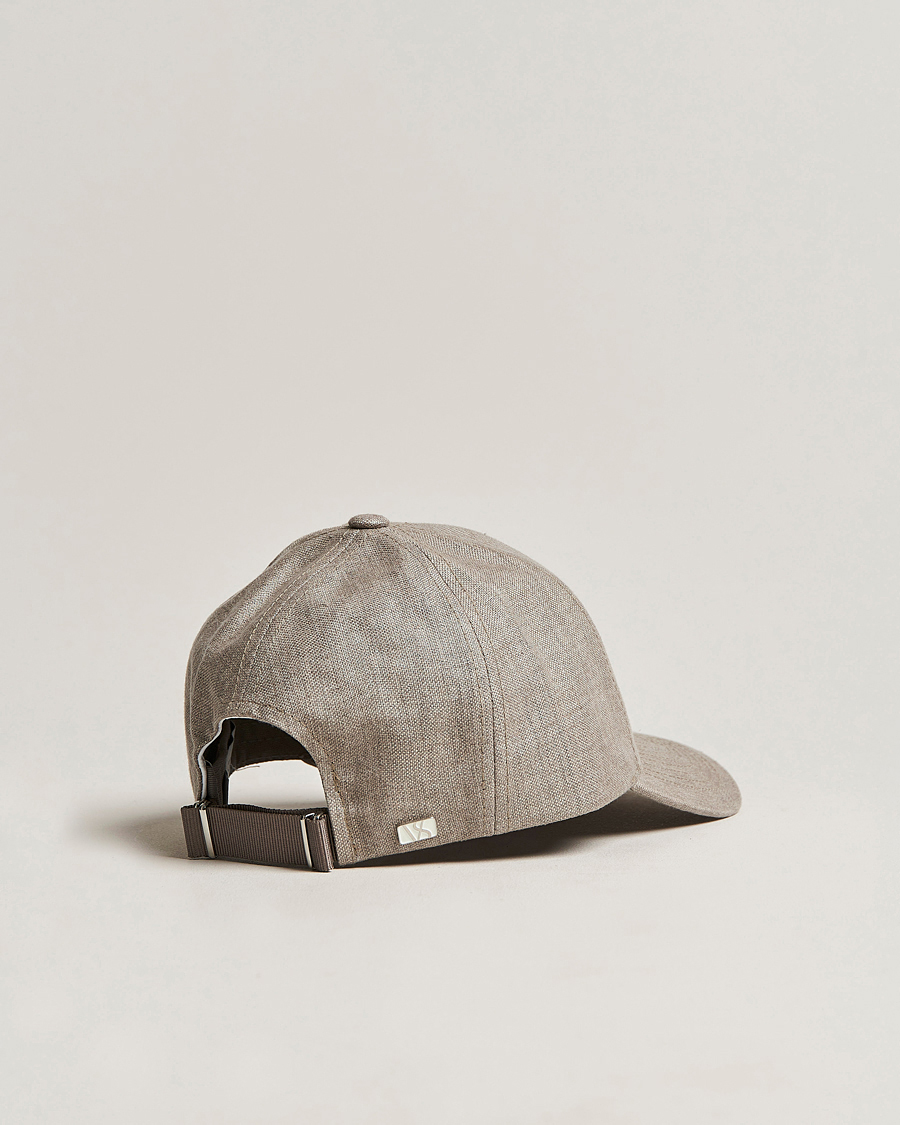 Varsity Headwear Linen Baseball Cap Argent Khaki at CareOfCarl.com