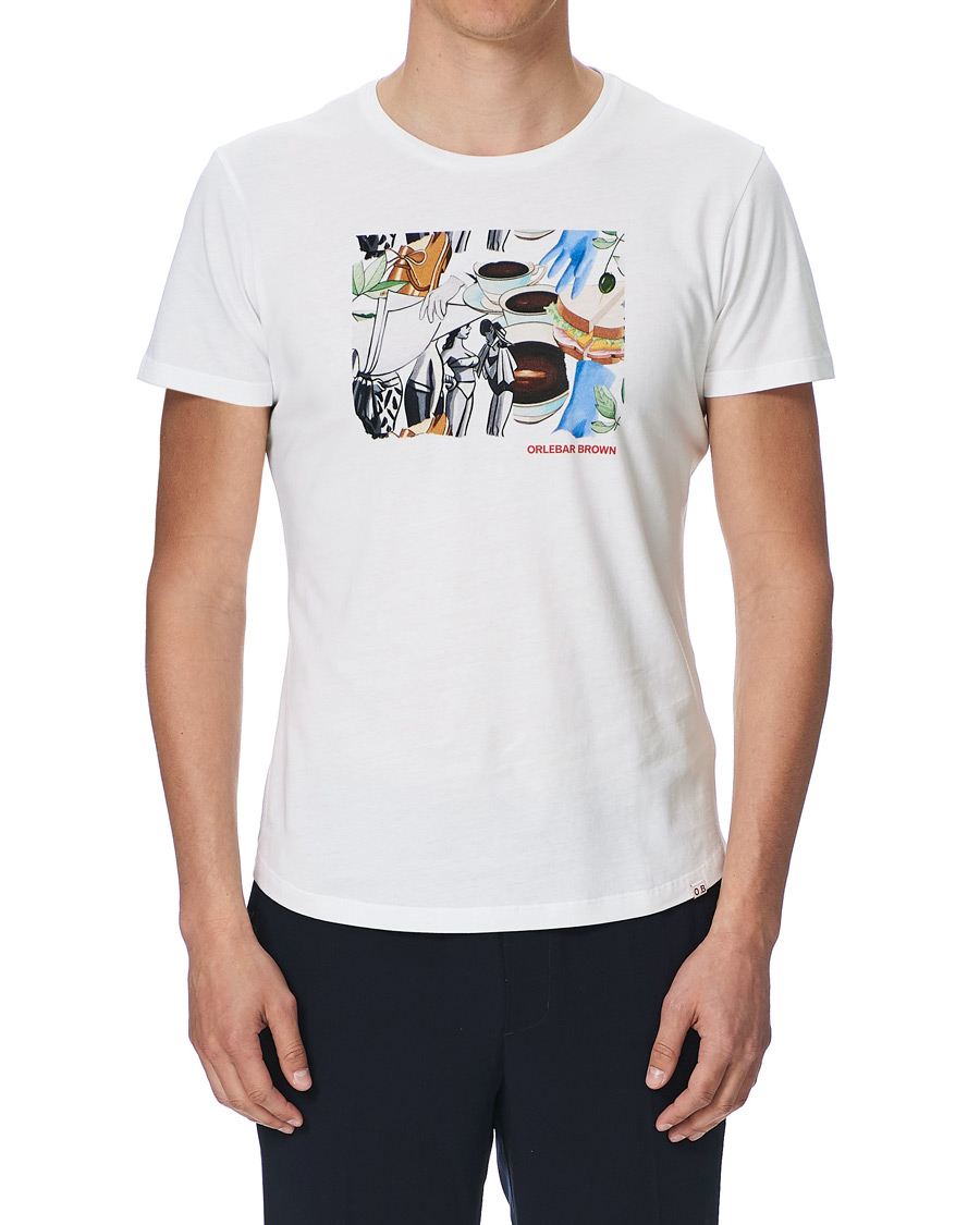 Orlebar Brown OB Crew Neck x David Salle Print White at CareOfCarl.com
