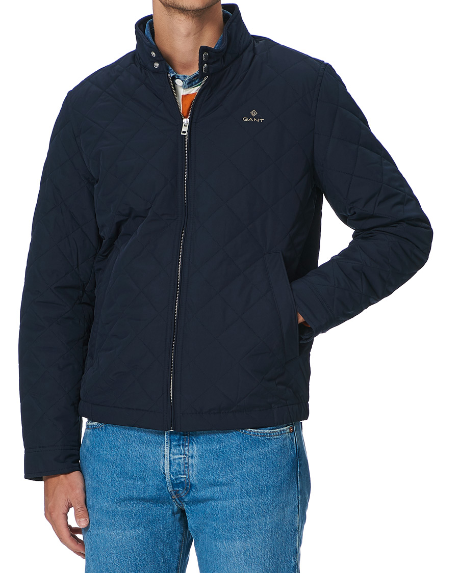 GANT The Quilted Windcheater Evening Blue at CareOfCarl.com