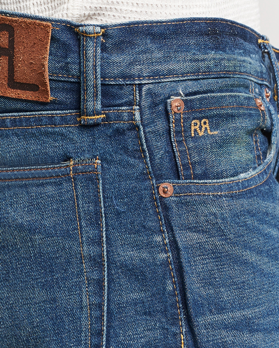 RRL Slim Narrow 5-Pocket Denim Grandfalls Wash at CareOfCarl.com