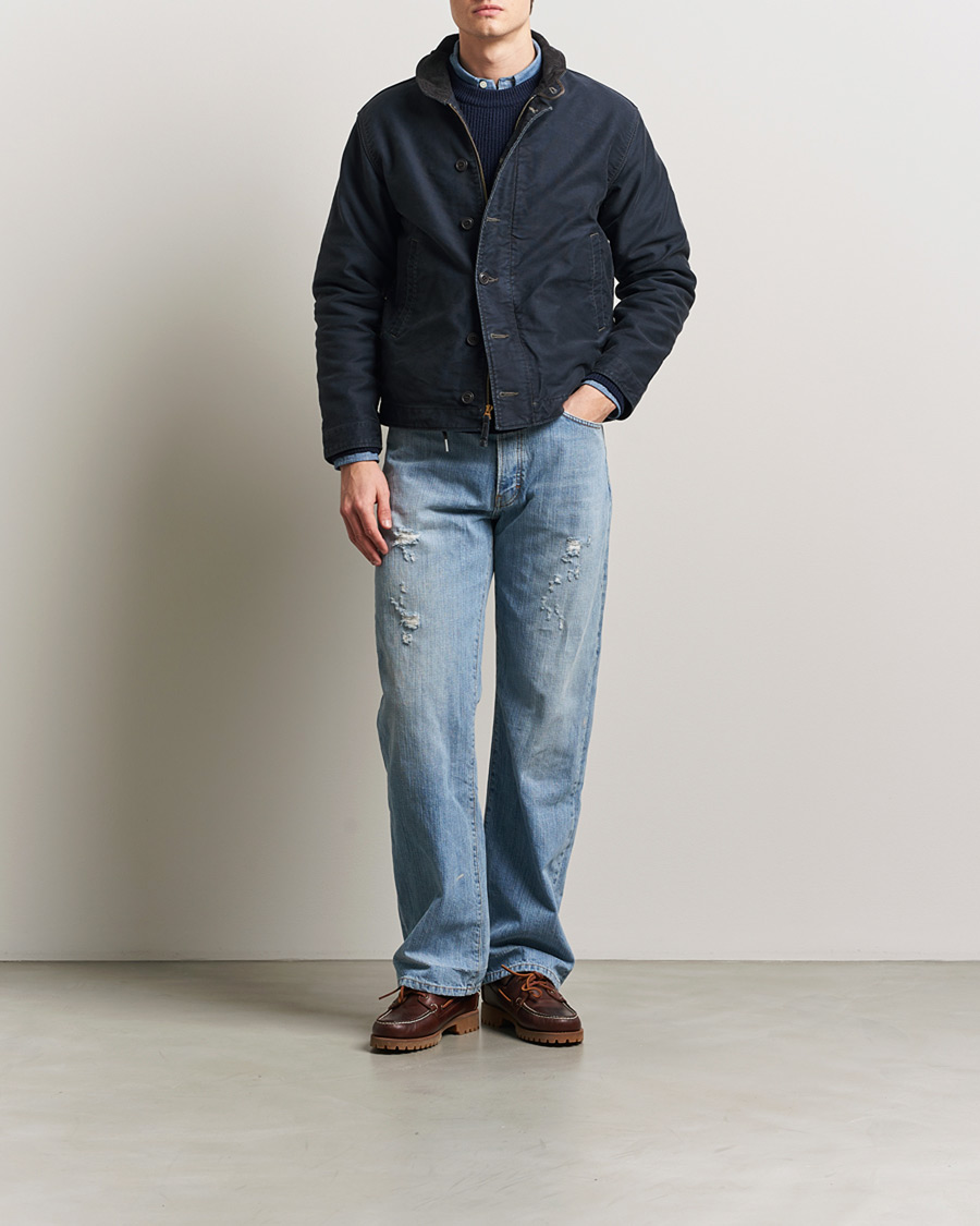 RRL Bower Deck Jacket Dark Navy at CareOfCarl.com