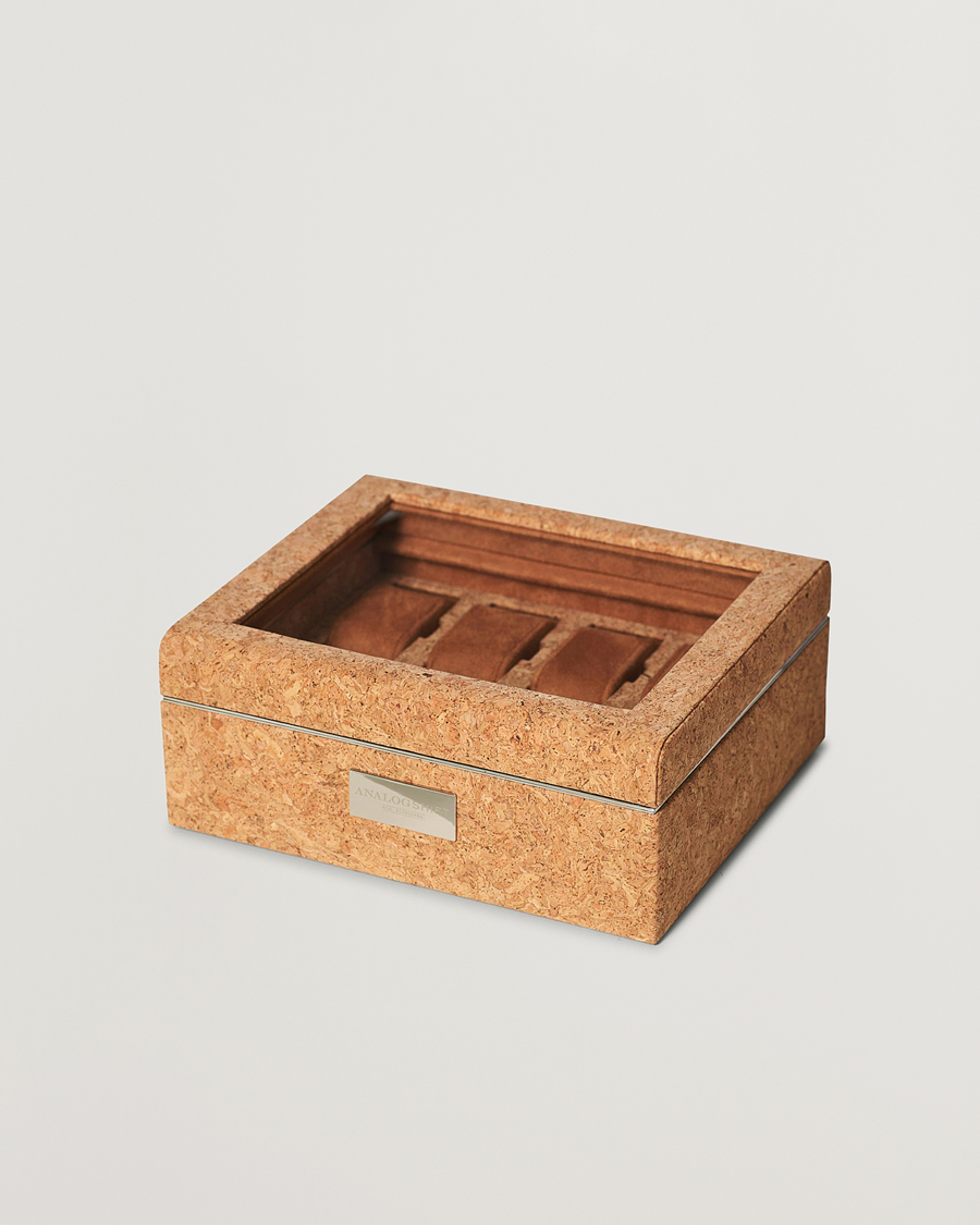 WOLF Analog/Shift 1976 8 Piece Watch Box Cork at CareOfCarl.com