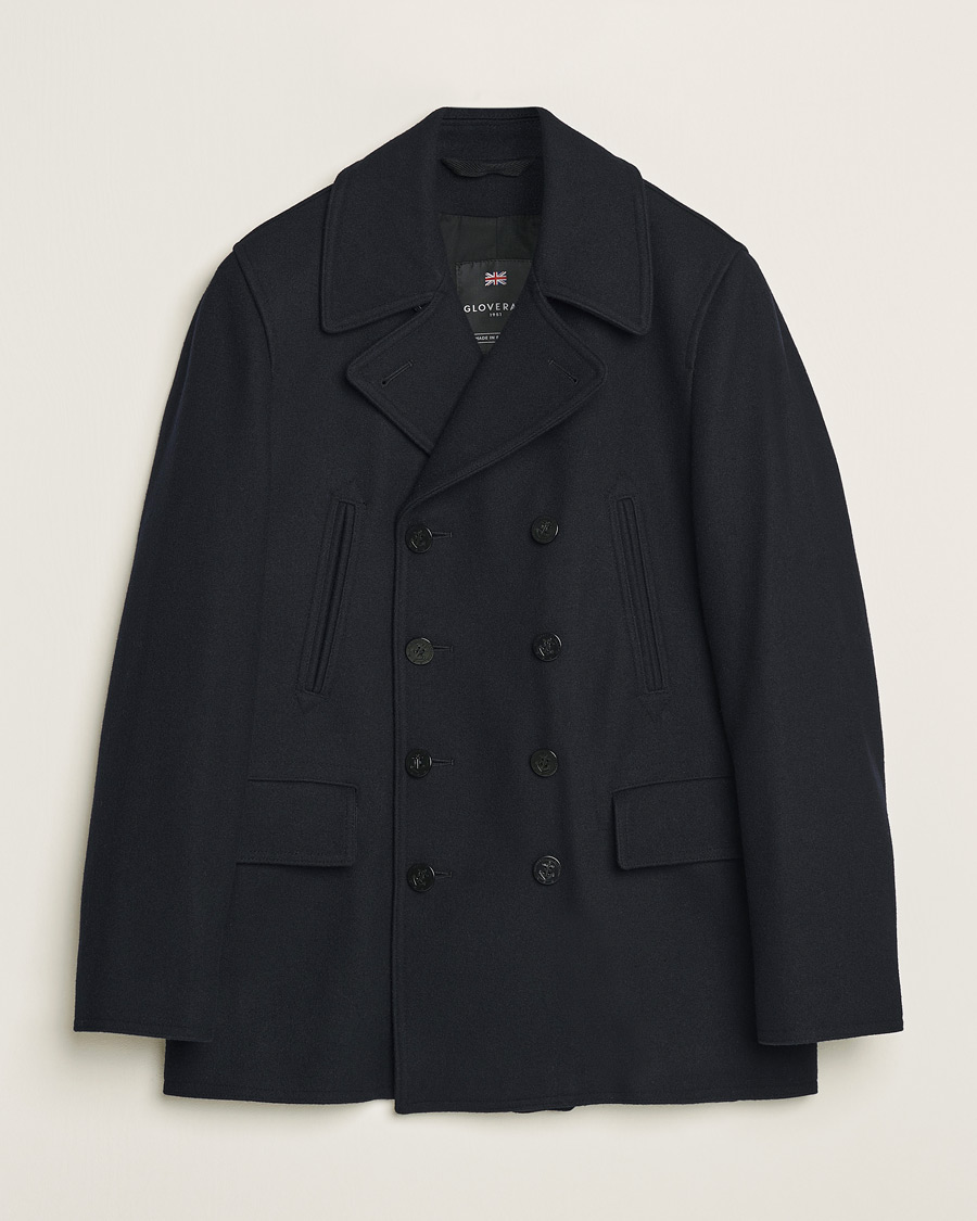 Gloverall Churchill Reefer Peacoat Navy at CareOfCarl.com