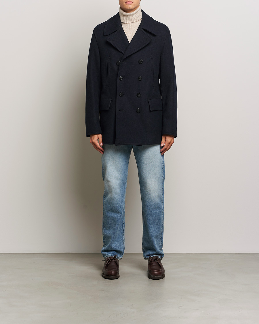 Gloverall Churchill Reefer Peacoat Navy at CareOfCarl.com