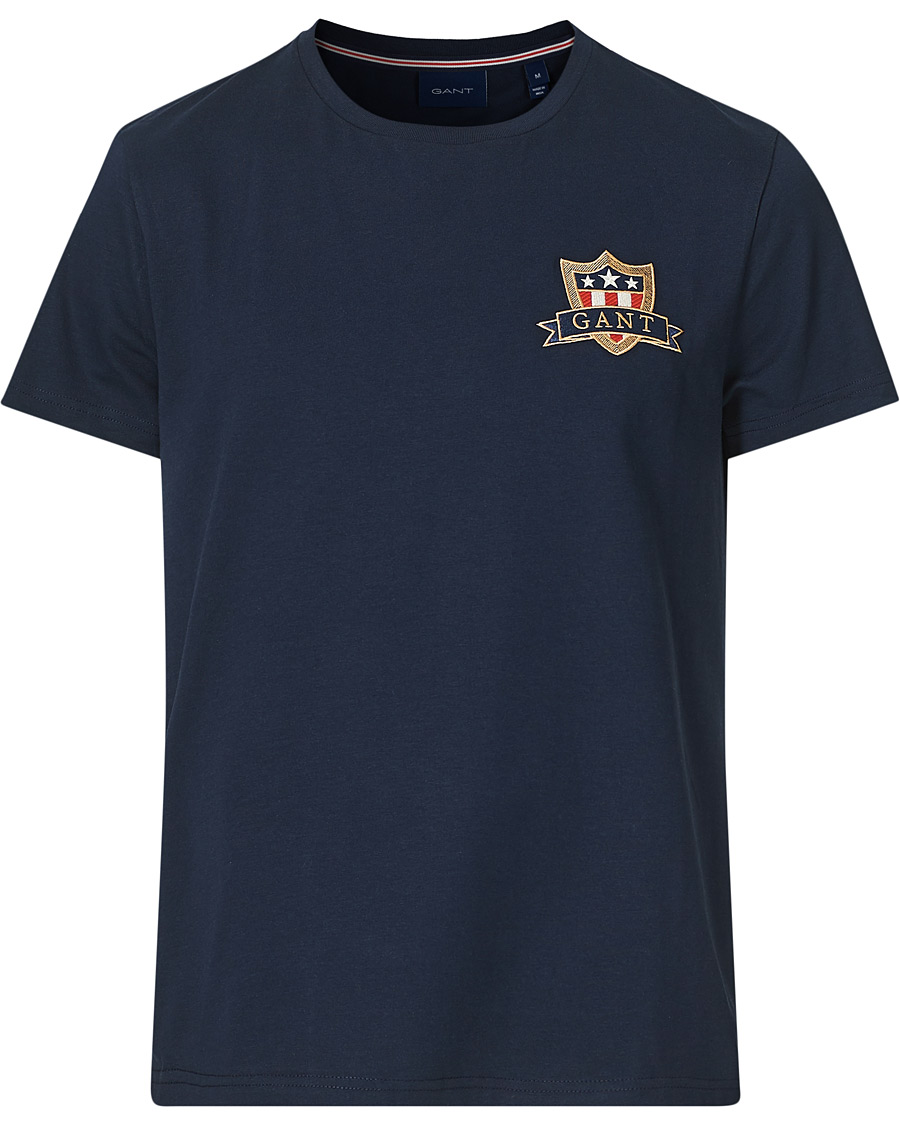 GANT Banner Shield Tee Evening Blue at CareOfCarl.com