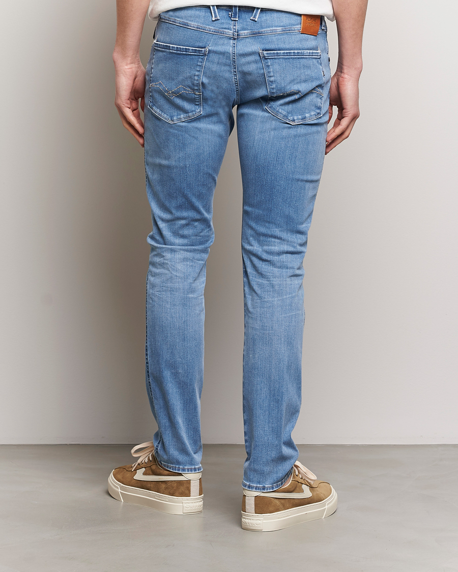 Replay Anbass Hyperflex Re-Used Jeans Light Blue at CareOfCarl.com