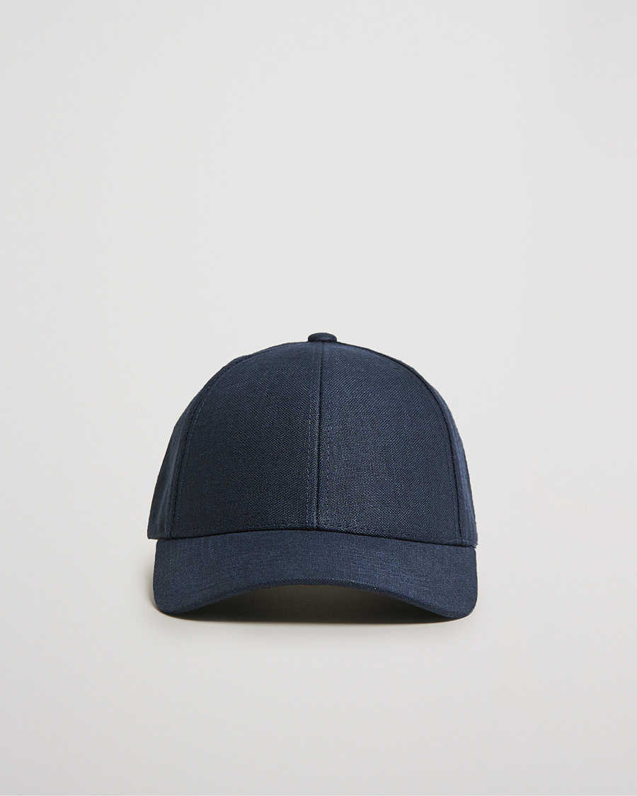 Varsity Headwear Linen Baseball Cap Deep Sea Navy at CareOfCarl.com
