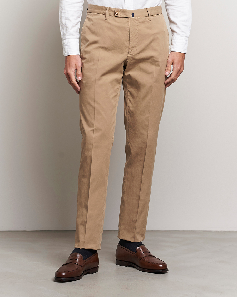 Incotex Slim Fit Soft Corduroy Trousers Dark Brown at CareOfCarl.com