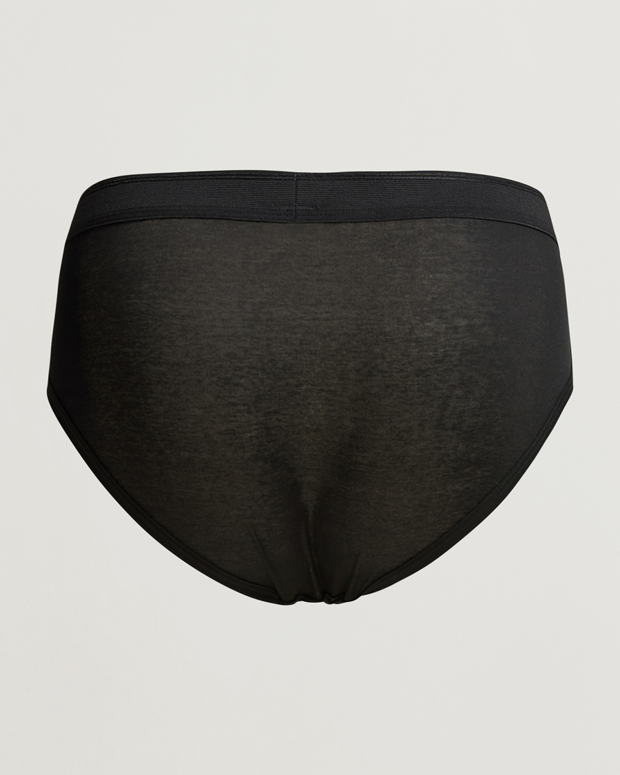 Zimmerli of Switzerland Mercerized Cotton Briefs Black at CareOfCarl.com