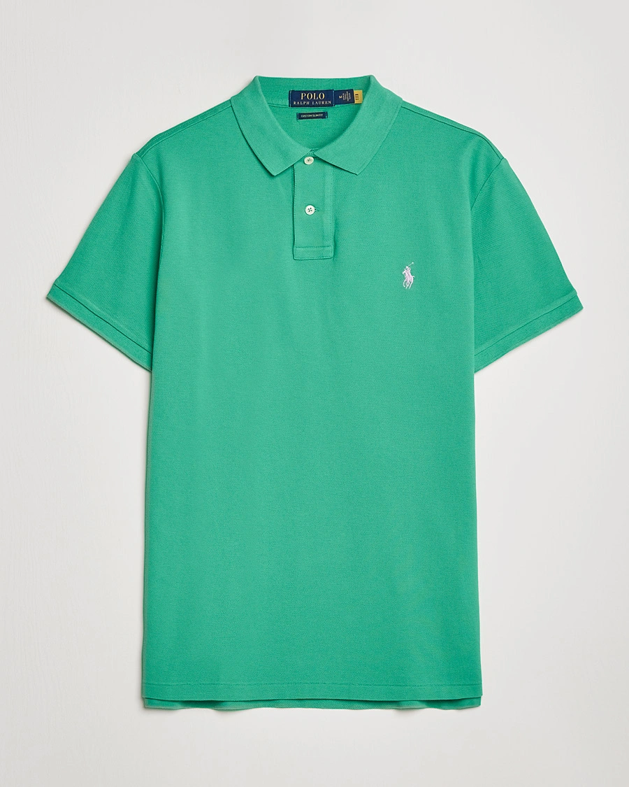 Polo Ralph Lauren Custom Slim Fit Polo Raft Green at CareOfCarl.com