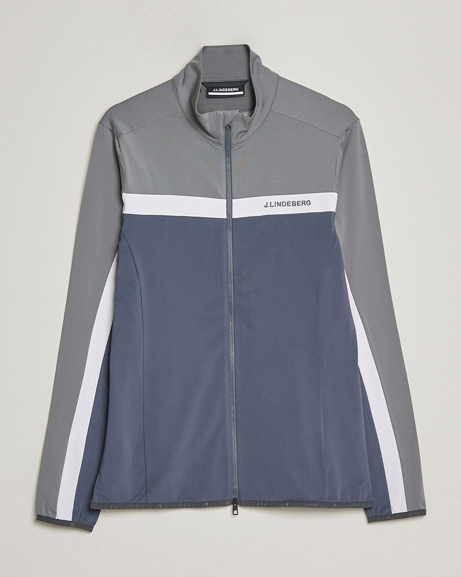 J.Lindeberg Jarvis Full Zip Mid Layer Jacket Volcanic Ash at CareOfCarl.com