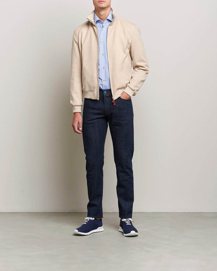 Kiton Slim Fit Stretch Jeans Dark Blue at CareOfCarl.com