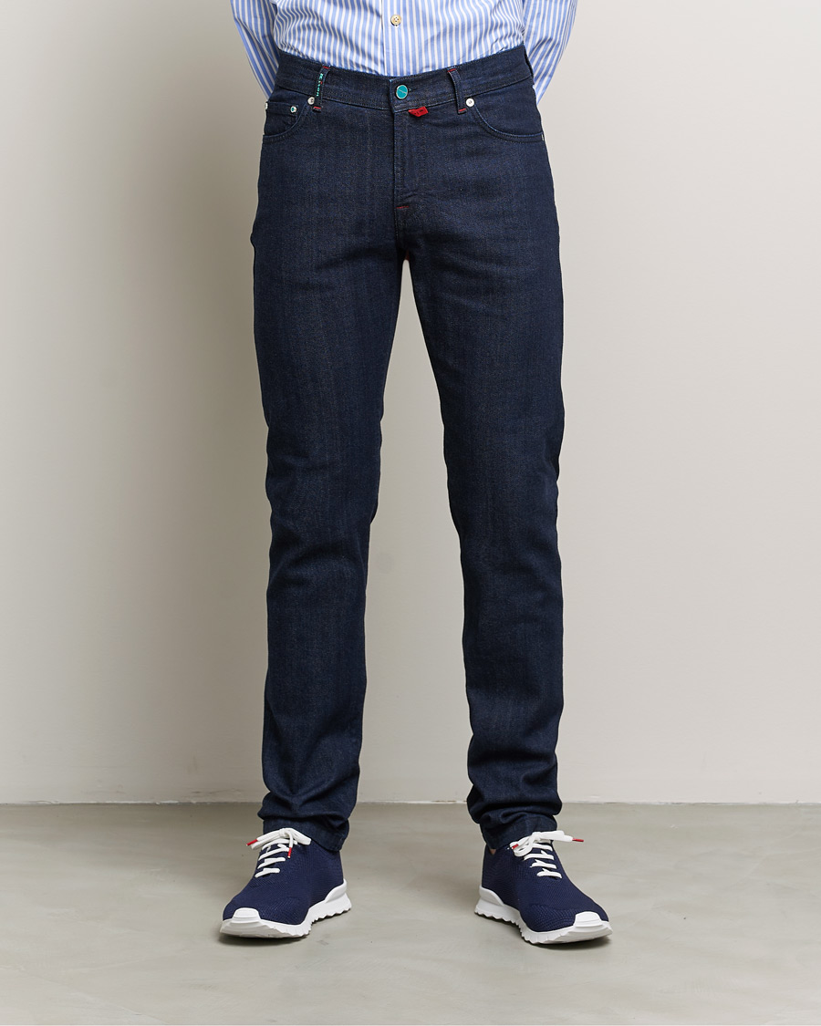 Kiton Slim Fit Stretch Jeans Dark Blue at CareOfCarl.com
