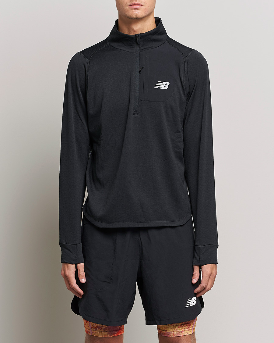 New Balance Running Heat Grid Half Zip Black at CareOfCarl.com