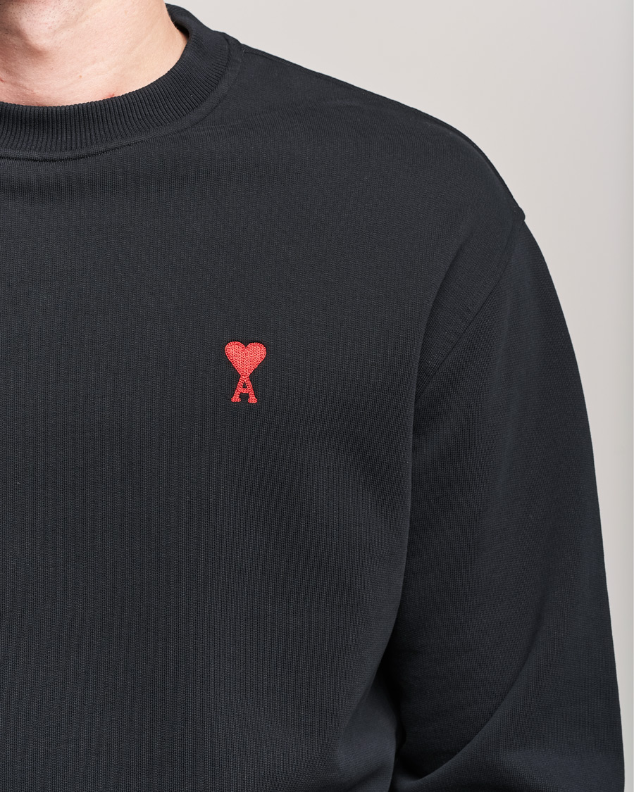 AMI Heart Logo Sweatshirt Black at CareOfCarl.com