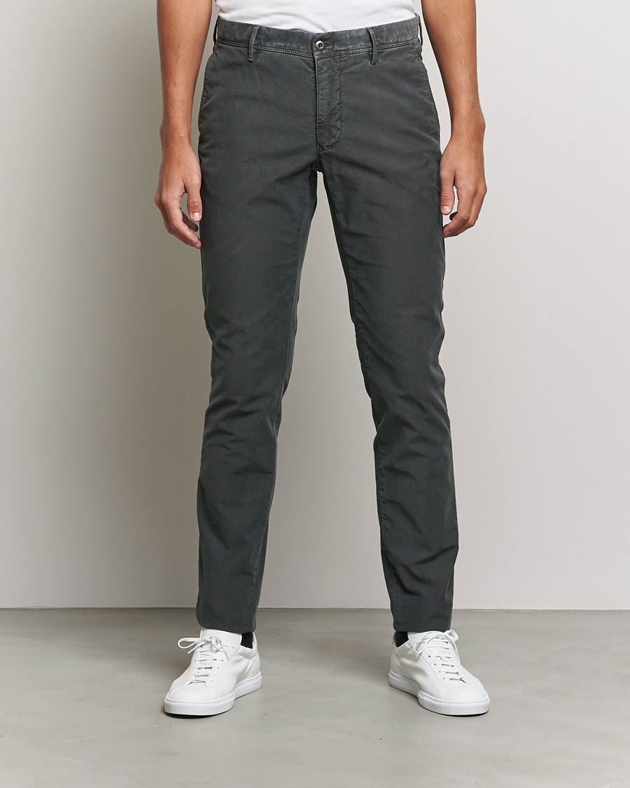 Incotex Slim Fit Garment Dyed Slacks Dark Grey at CareOfCarl.com