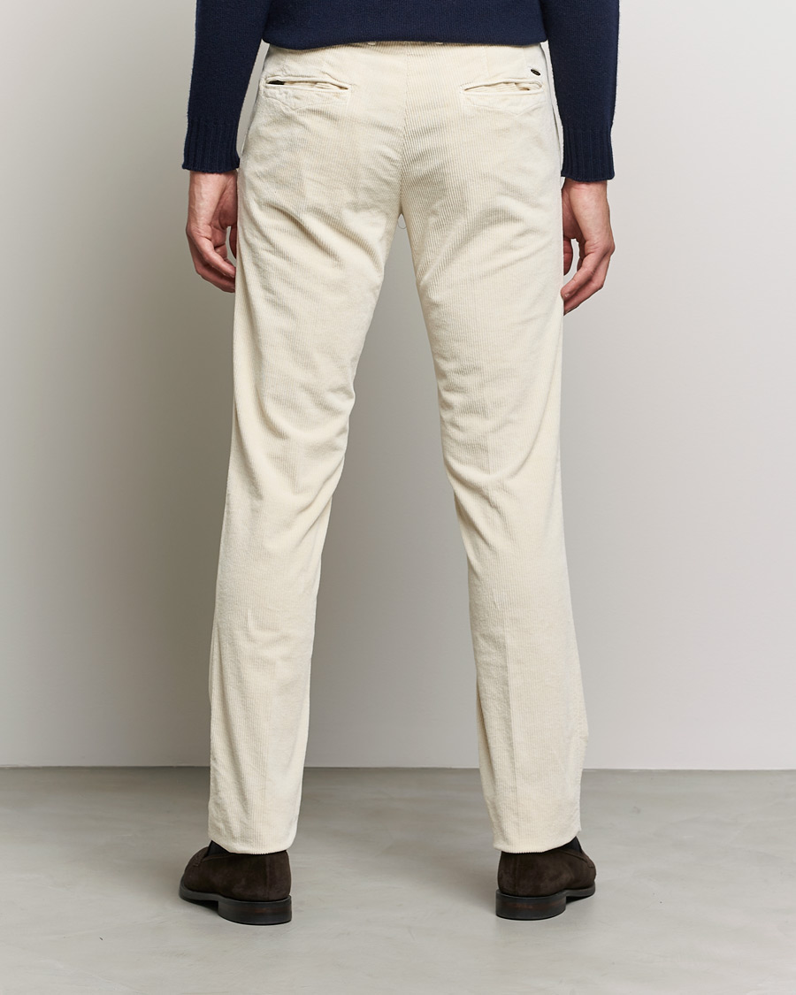 Incotex Slim Fit Leisure Cord Slacks Ivory at CareOfCarl.com