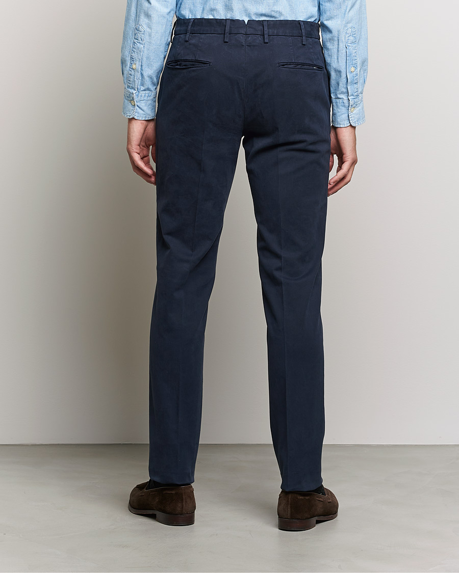 Incotex Slim Fit Cotton Stretch Chinos Navy at CareOfCarl.com