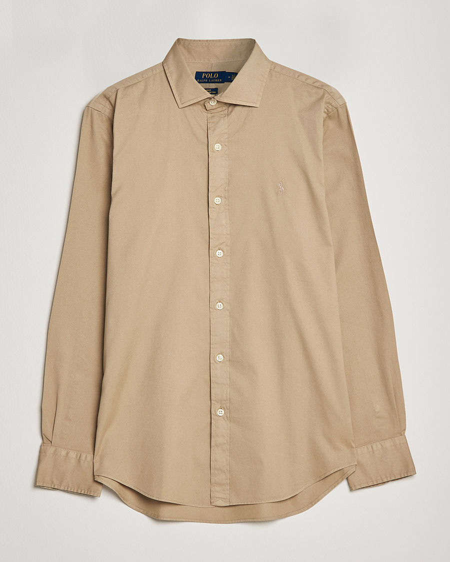 Polo Ralph Lauren Slim Fit Twill Shirt Surrey Tan at CareOfCarl.com