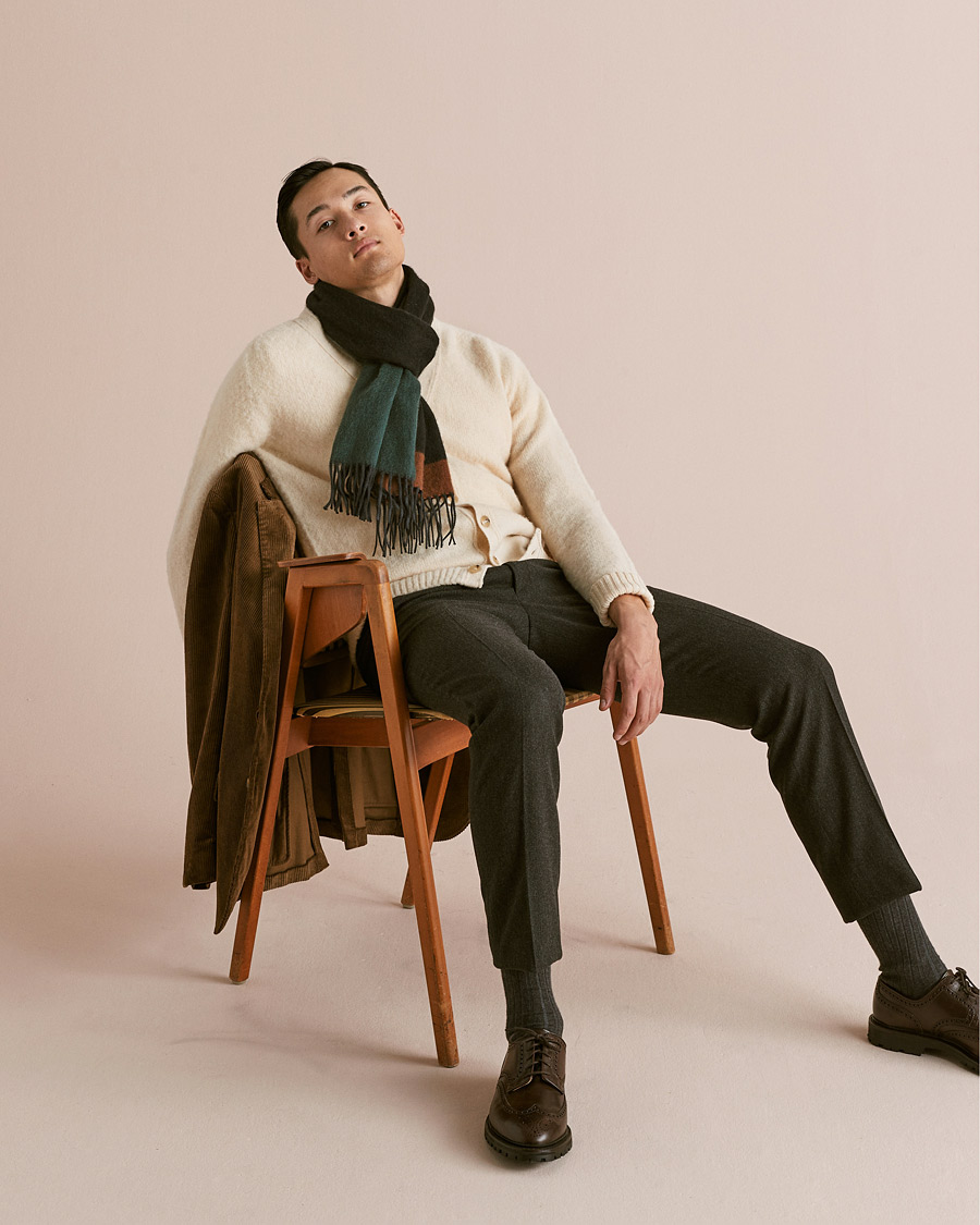 Howlin' Brushed Wool Cardigan Ecru at CareOfCarl.com