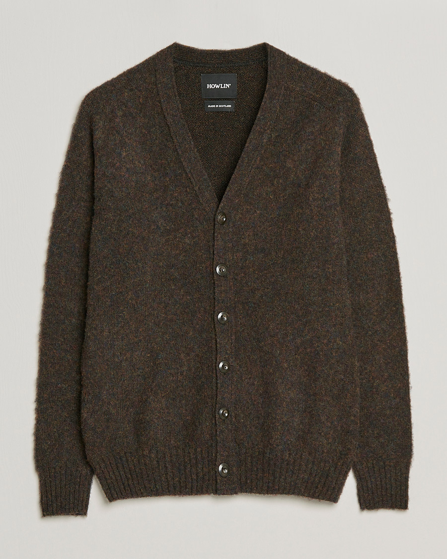 Howlin' Brushed Wool Cardigan Moongrass at CareOfCarl.com