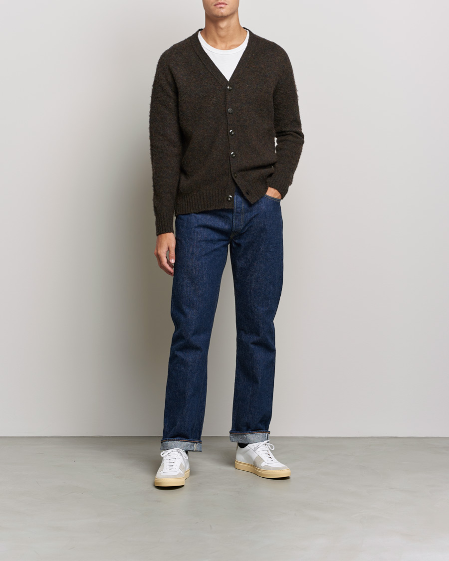 Howlin' Brushed Wool Cardigan Moongrass at CareOfCarl.com