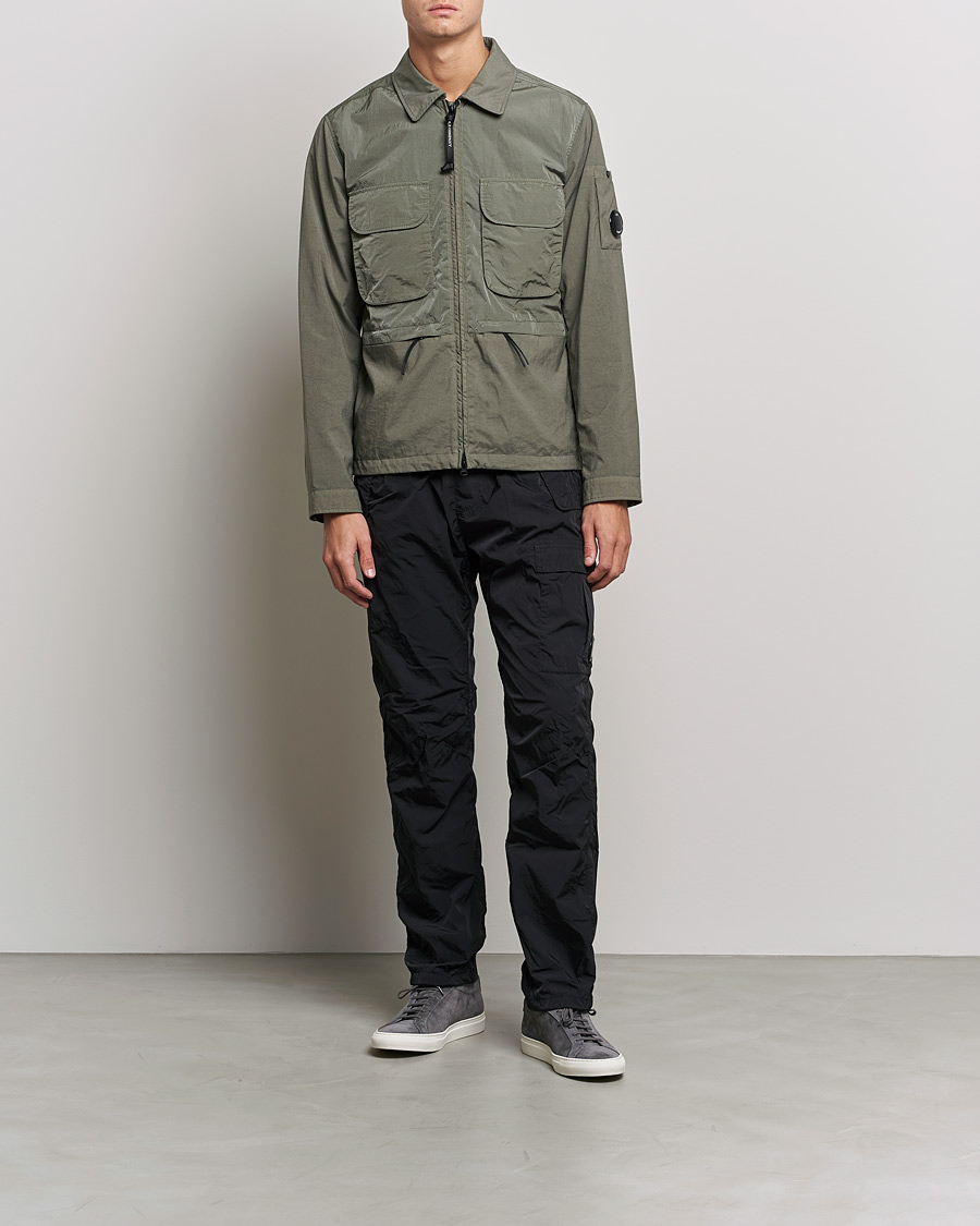 C.P. Company Taylon P Mixed Shirt Jacket Green at CareOfCarl.com