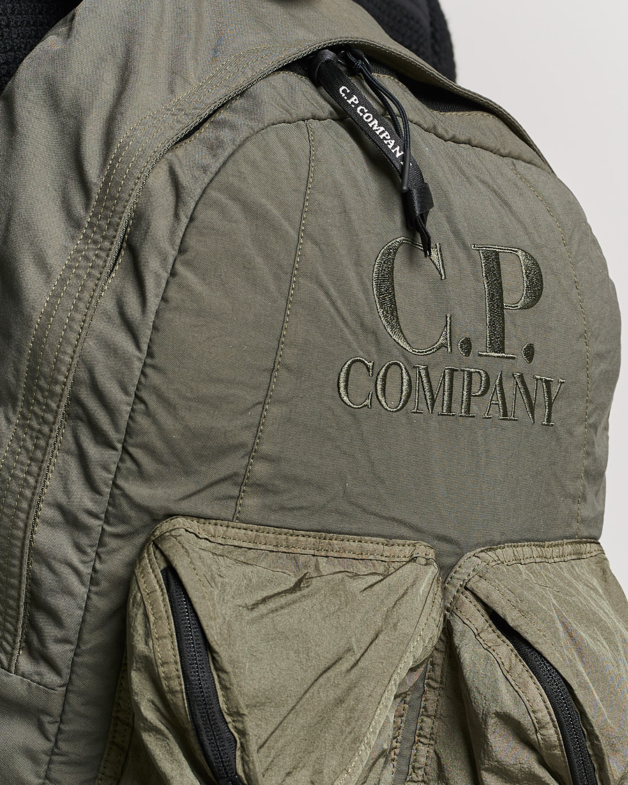 C.P. Company Taylon P Mixed Backpack Olive at CareOfCarl.com