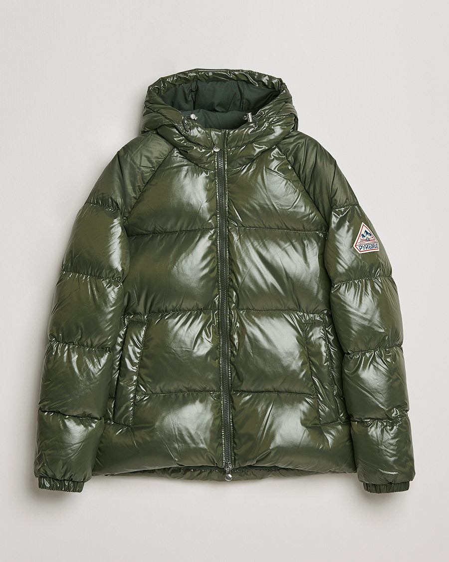 Pyrenex Sten Hooded Puffer Jacket Deep Khaki at CareOfCarl.com