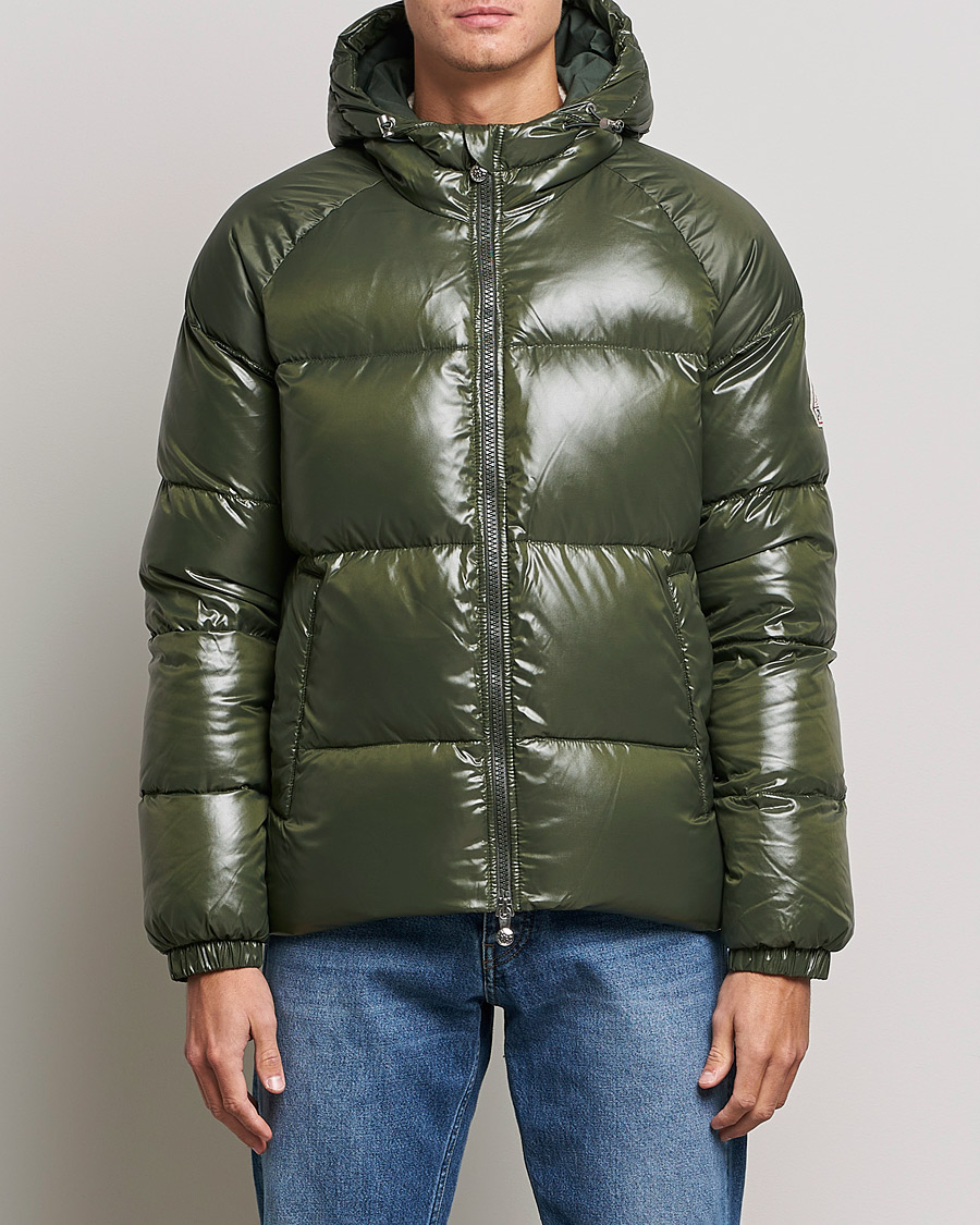 Pyrenex Sten Hooded Puffer Jacket Deep Khaki at CareOfCarl.com
