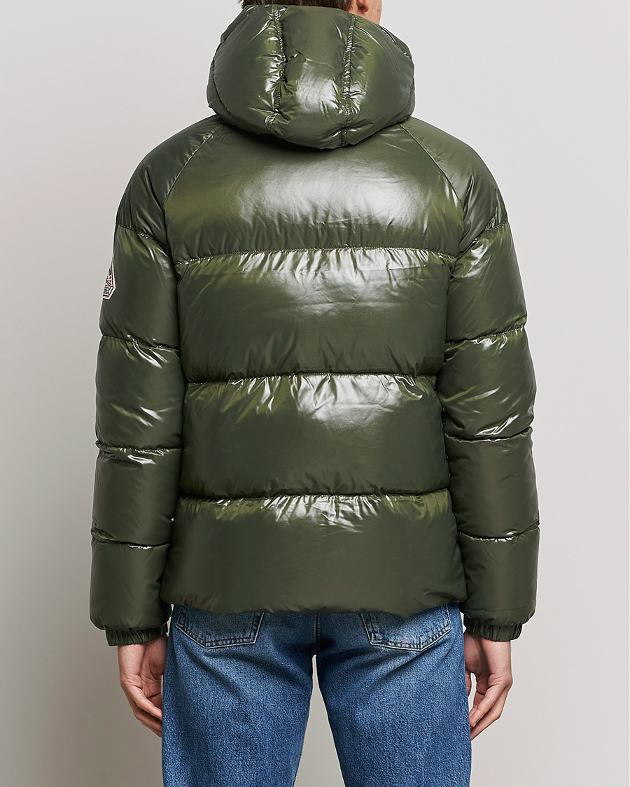 Pyrenex Sten Hooded Puffer Jacket Deep Khaki at CareOfCarl.com