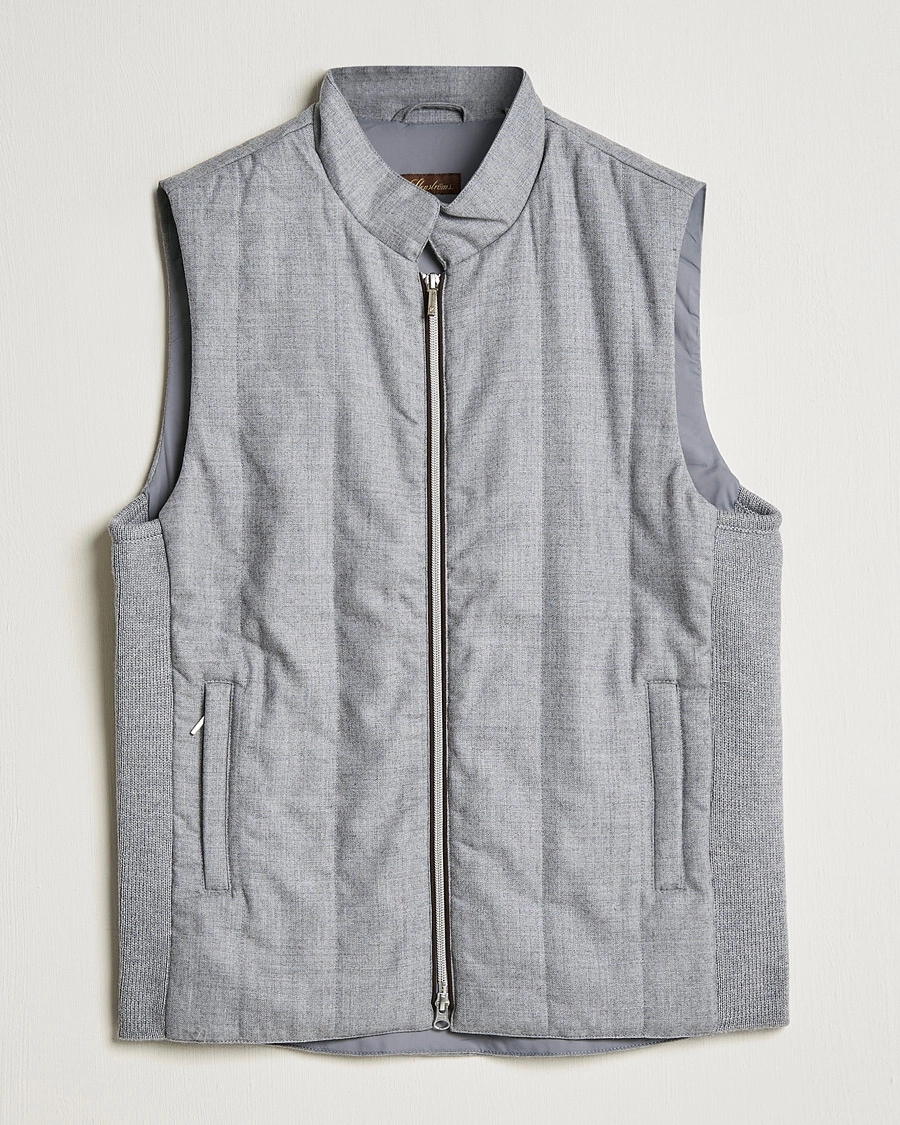 Stenströms Hybrid Flannel Vest Grey at CareOfCarl.com