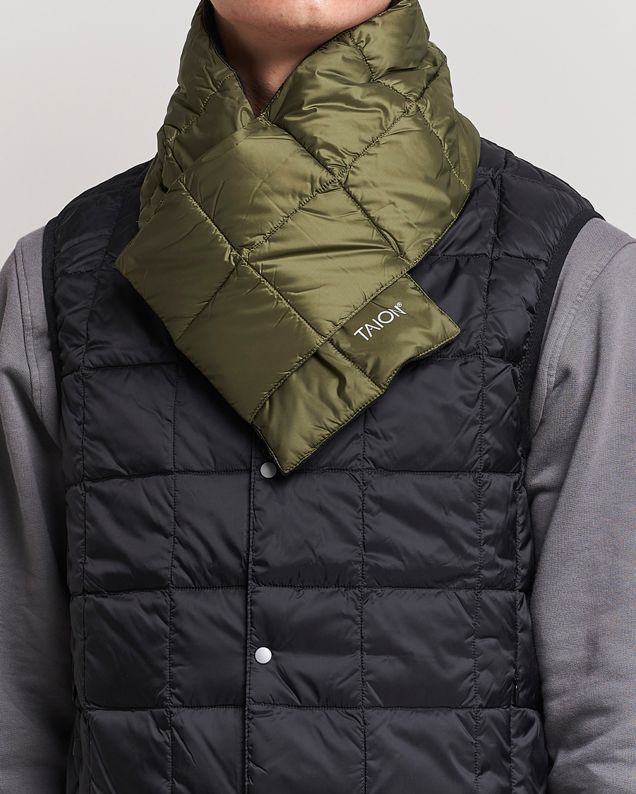 TAION Basic Down Scarf Dark Olive at CareOfCarl.com