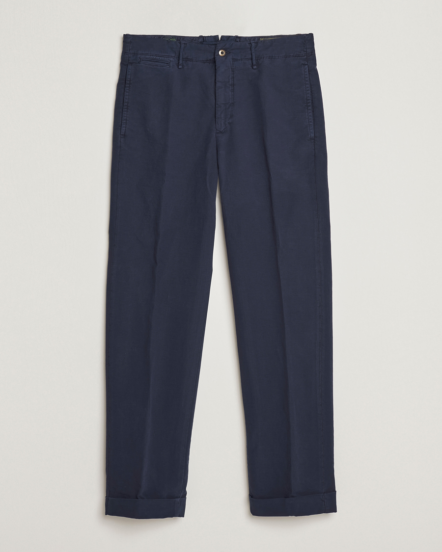 Incotex Regular Fit Cotton Stretch Slacks Navy at CareOfCarl.com