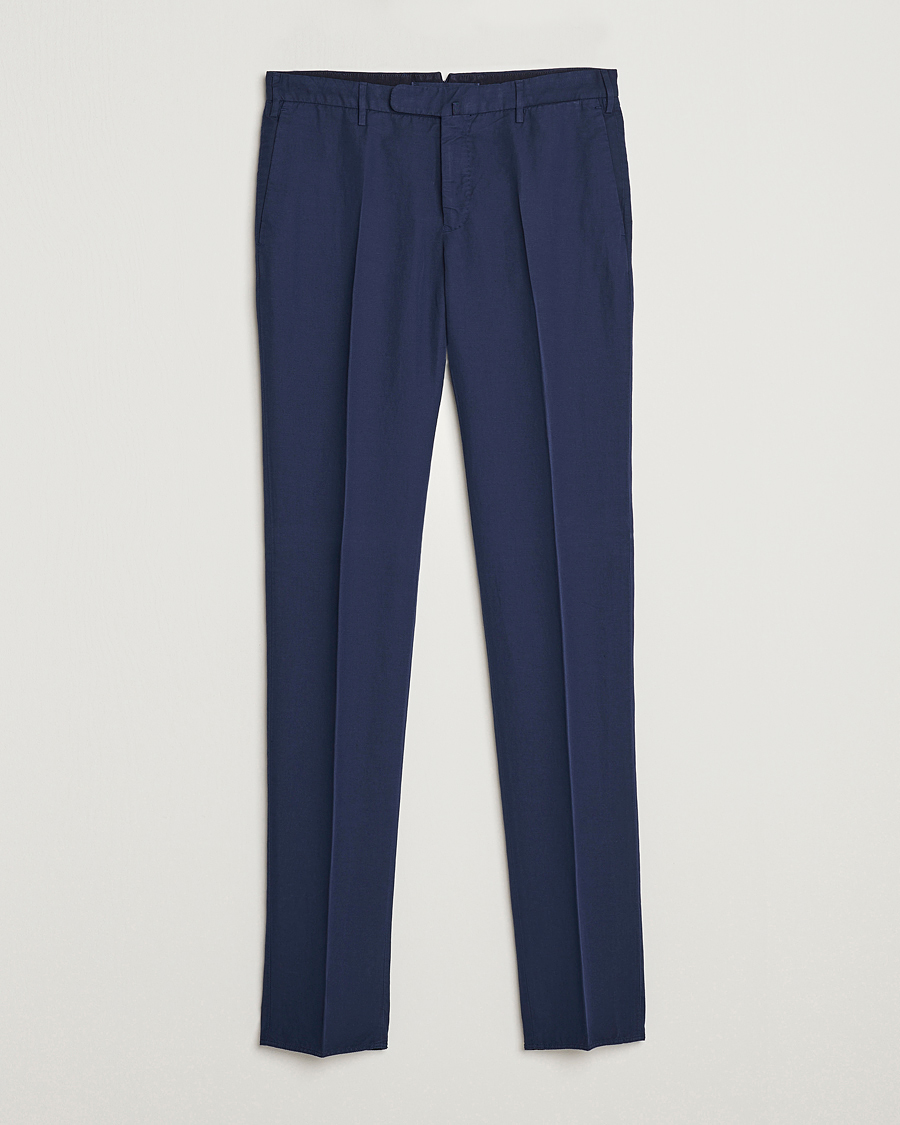 Incotex Slim Fit Comfort Chinos Dark Blue at CareOfCarl.com