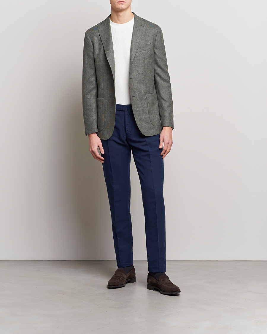 Incotex Slim Fit Comfort Chinos Dark Blue at CareOfCarl.com