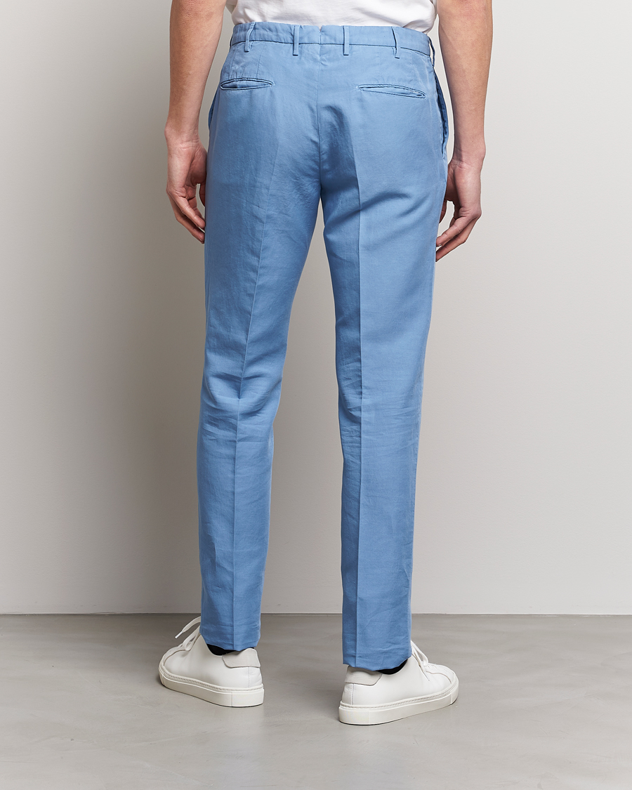 Incotex Slim Fit Chinolino Trousers Light Blue at CareOfCarl.com