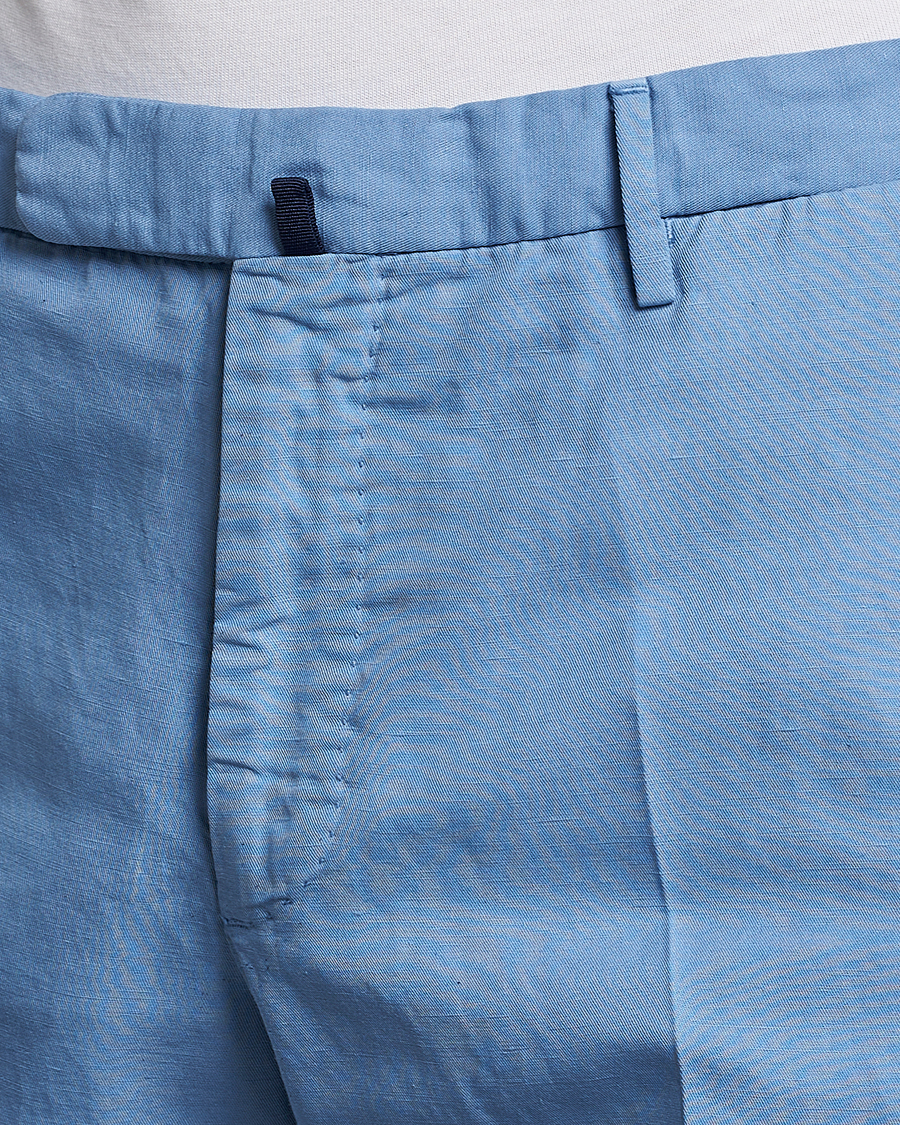 Incotex Slim Fit Chinolino Trousers Light Blue at CareOfCarl.com