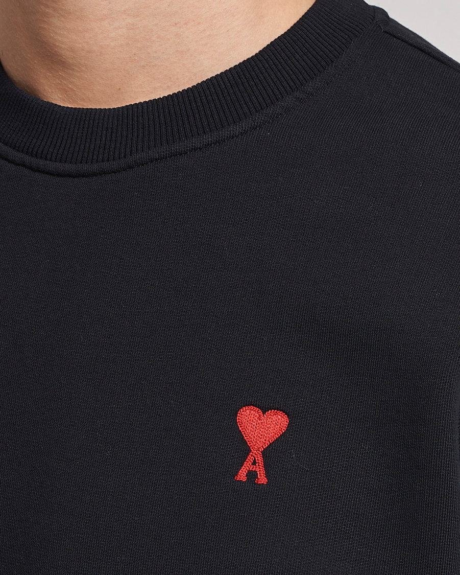 AMI Heart Logo Sweatshirt Black at CareOfCarl.com