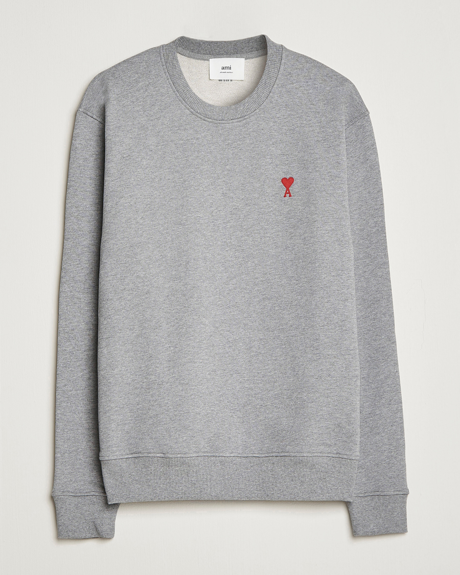AMI Heart Logo Sweatshirt Heather Grey at CareOfCarl.com