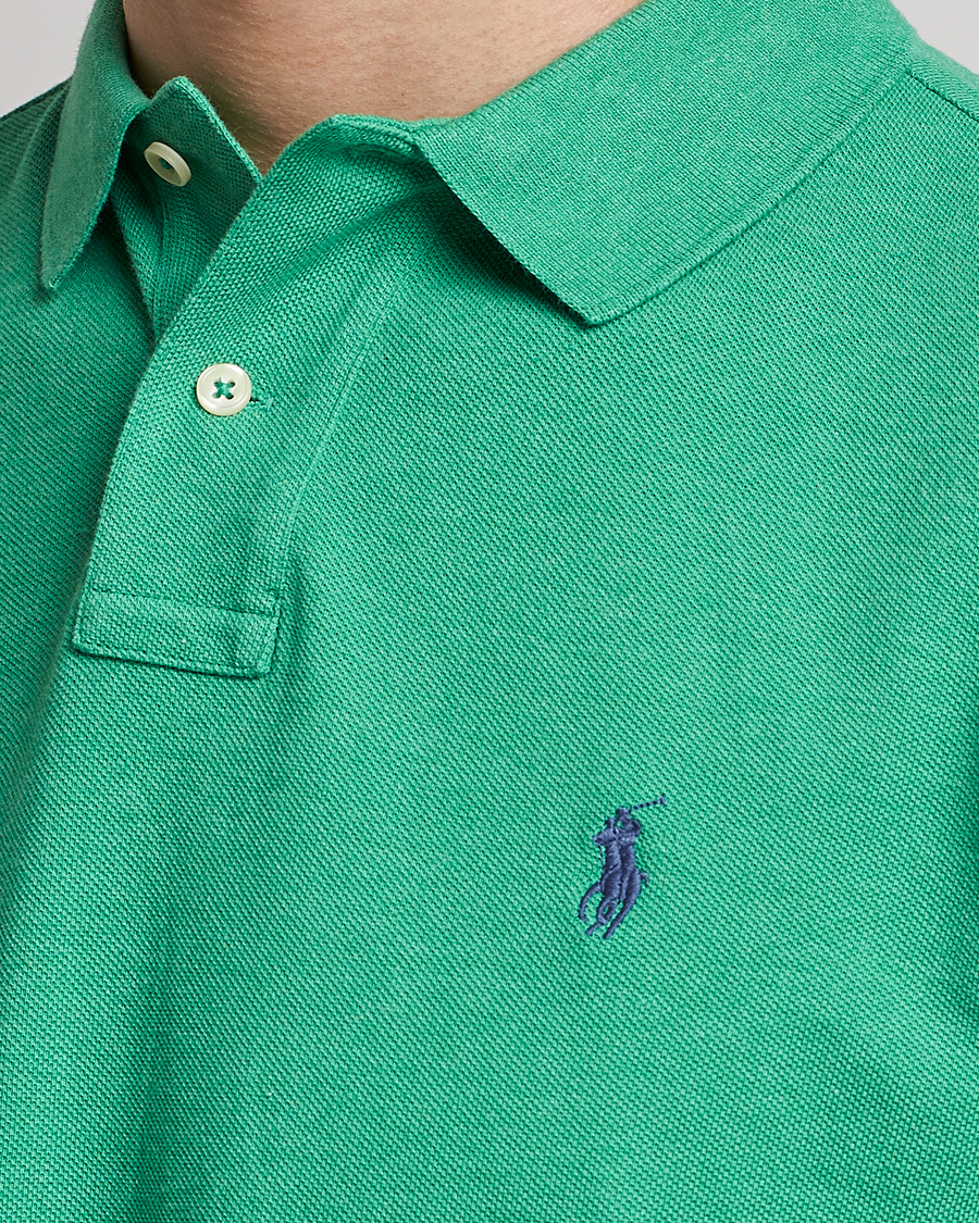 Polo Ralph Lauren Custom Slim Fit Polo Palm Green Heather at CareOfCarl.com