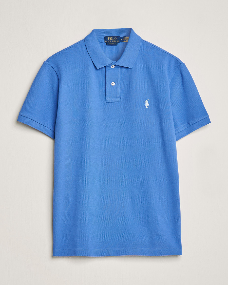 Polo Ralph Lauren Custom Slim Fit Polo Maidstone Blue at CareOfCarl.com
