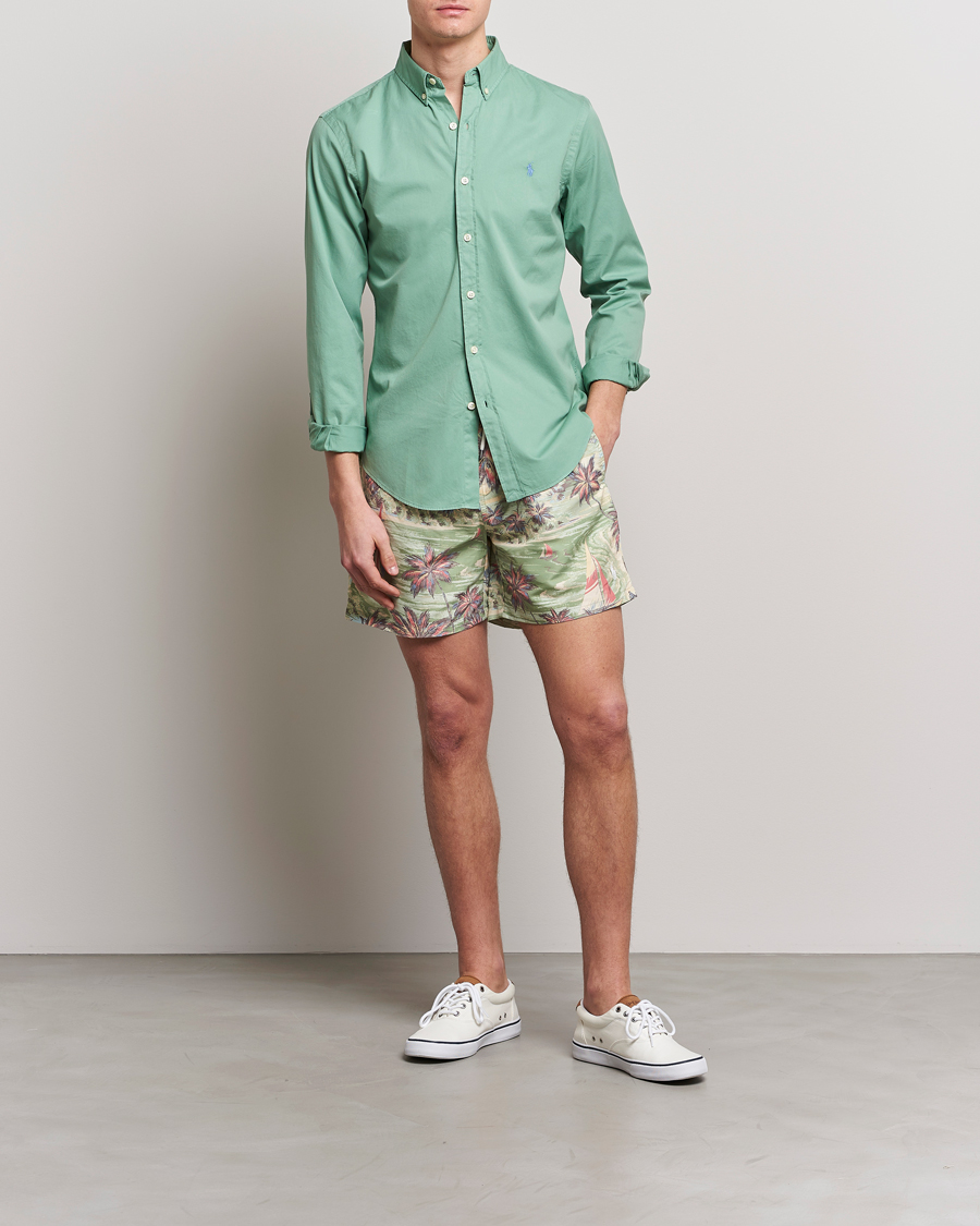 Polo Ralph Lauren Slim Fit Twill Shirt Faded Mint at CareOfCarl.com