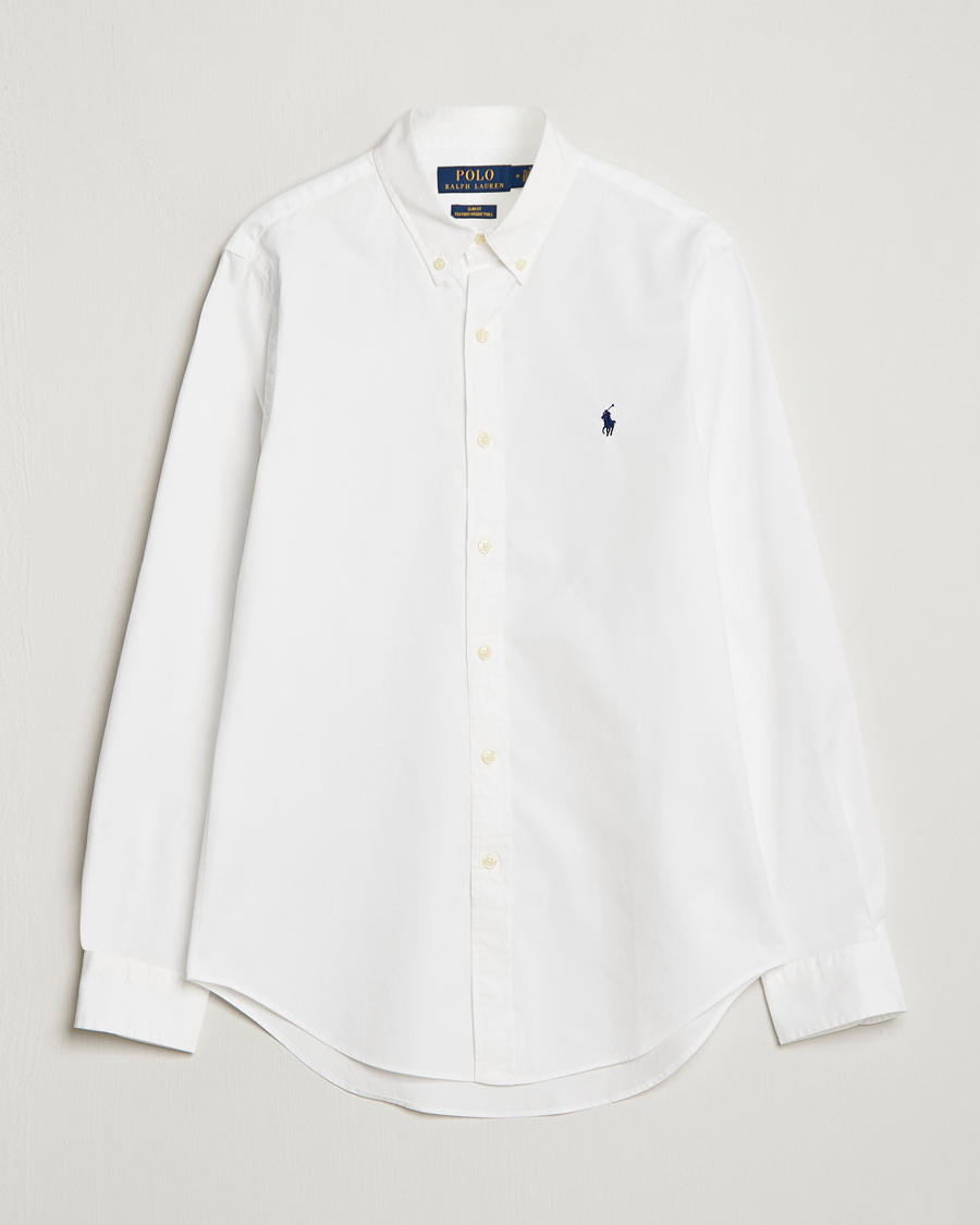 Polo Ralph Lauren Slim Fit Twill Shirt White at CareOfCarl.com