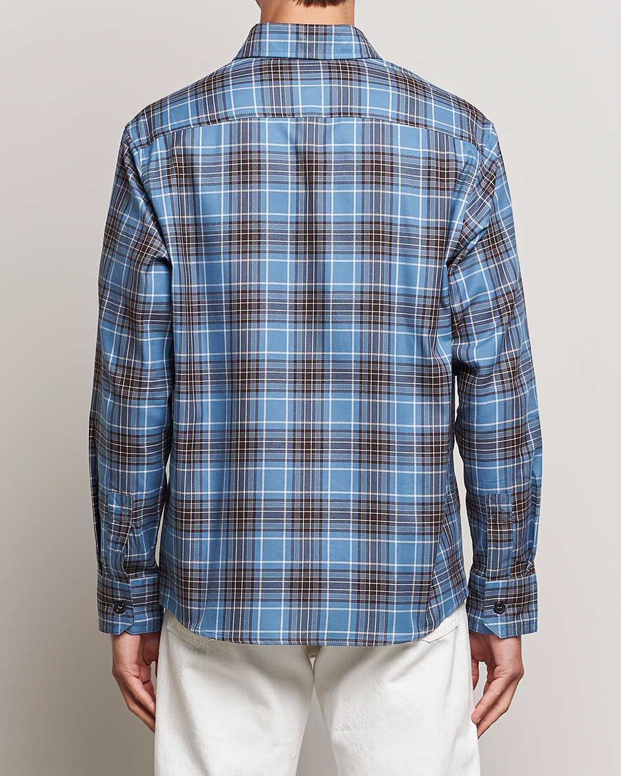 A.P.C. Graham Checked Overshirt Clear Blue at CareOfCarl.com