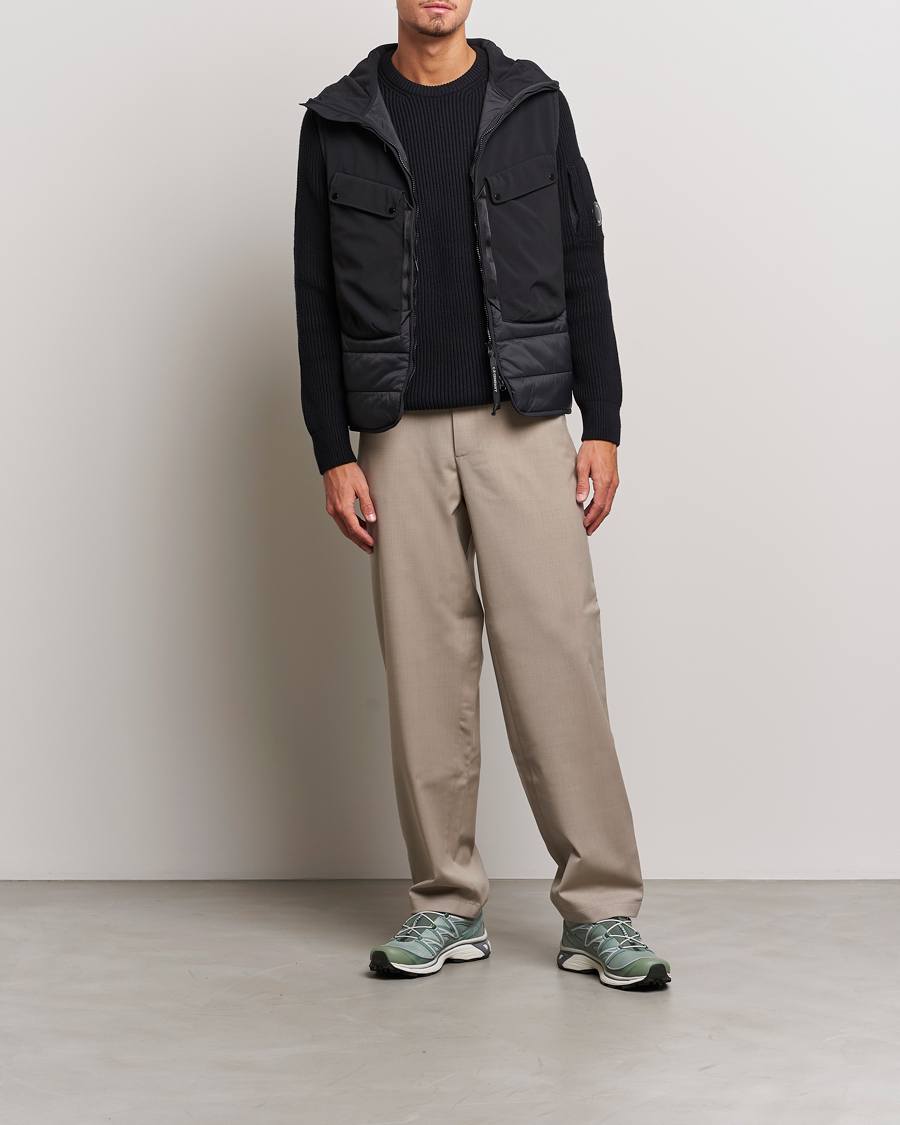 C.P. Company CP Shell - R Mixed Goggle Vest Black at CareOfCarl.com