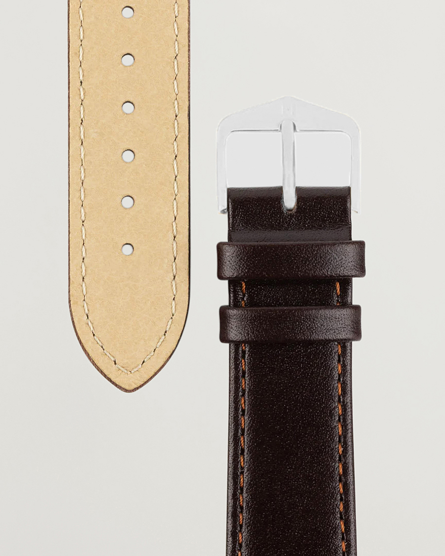 HIRSCH Osiris Calf Leather Watch Strap Brown at CareOfCarl.com
