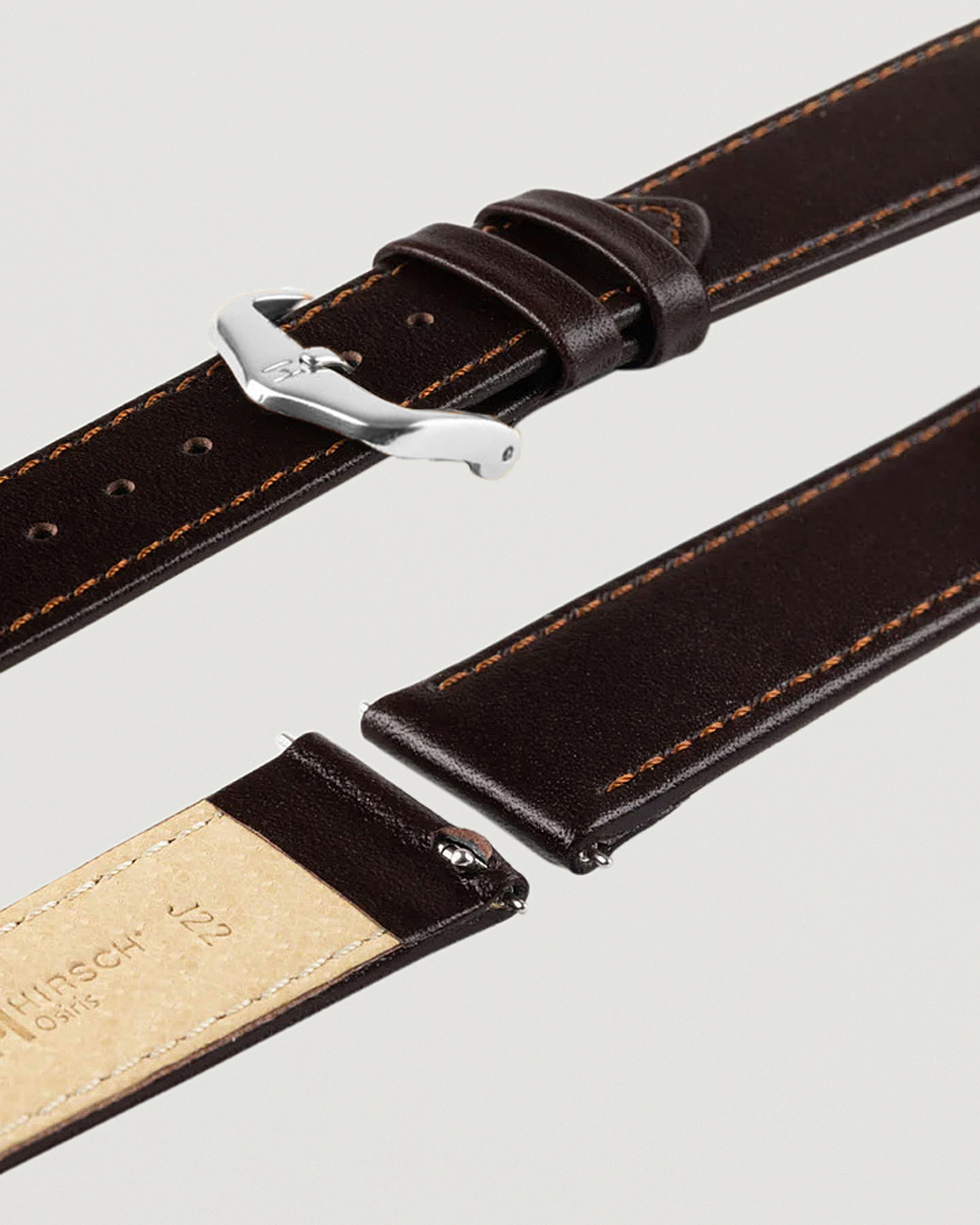 HIRSCH Osiris Calf Leather Watch Strap Brown at CareOfCarl.com